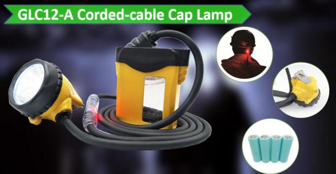 25000lux Miners LED Cap Lamp Safety With Warning High Beam IP68 Impact ...
