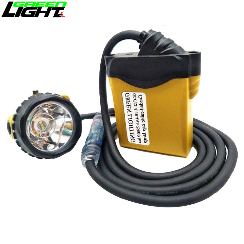 25000lux Miners LED Cap Lamp Safety With Warning High Beam IP68 Impact ...